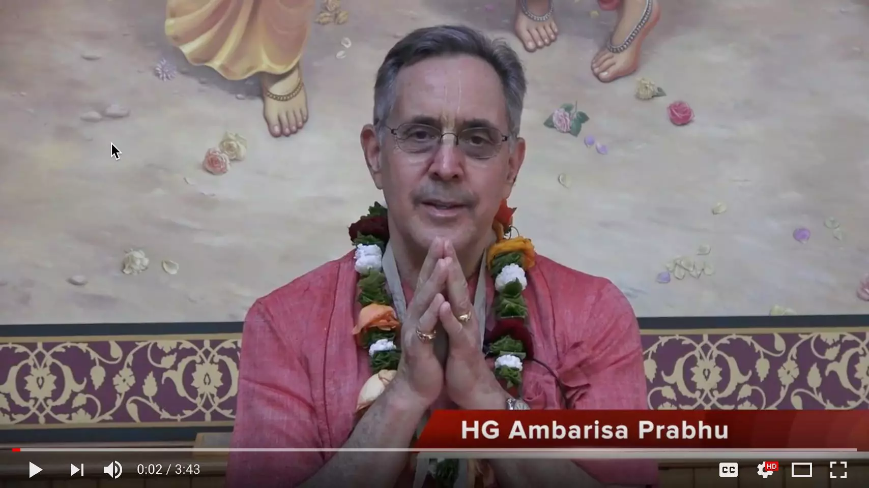 Ambarisa Prabhu Invitation to the Chakra Installation Ceremony, 2018 ...